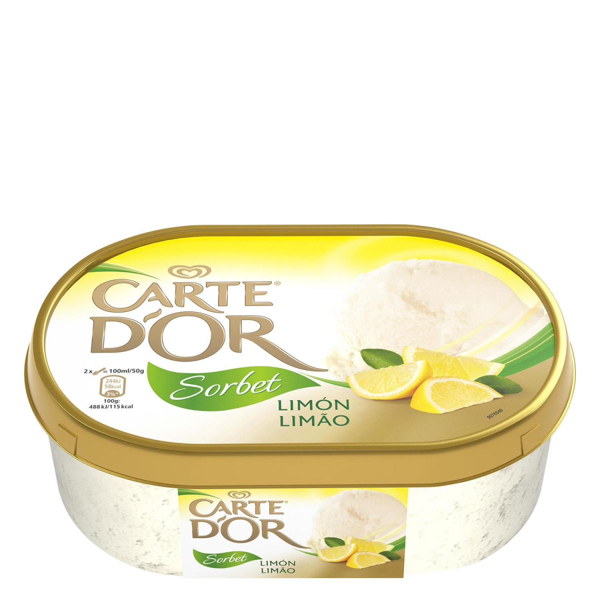 Helado sorbete de limón Carte D'or 1000 ml.