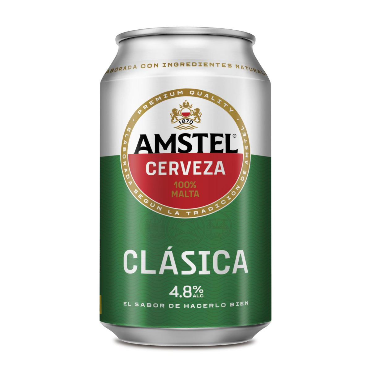 Cerveza Amstel clásica lata 33 cl.