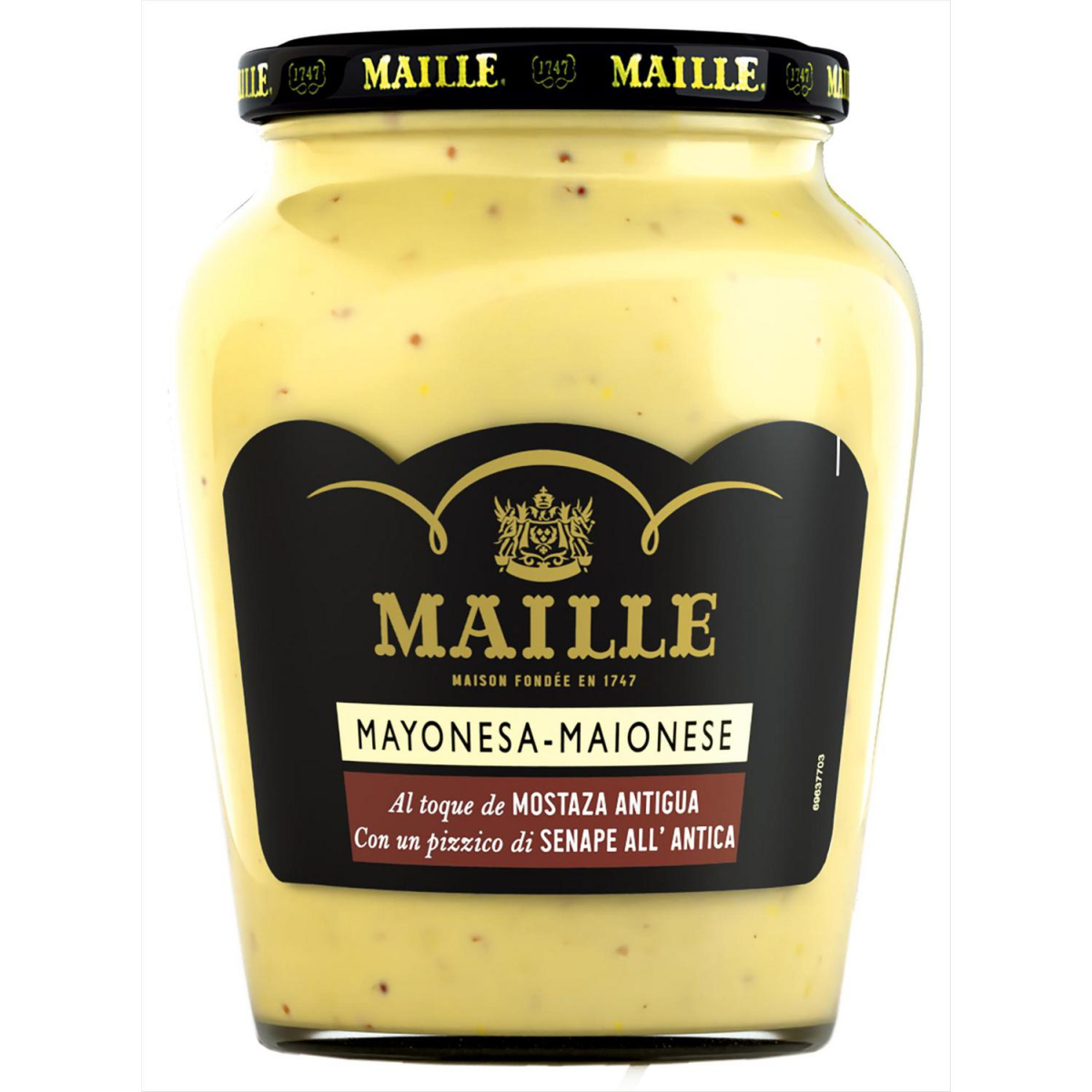 Mayonesa al toque de mostaza antigua Maille tarro 320 g.