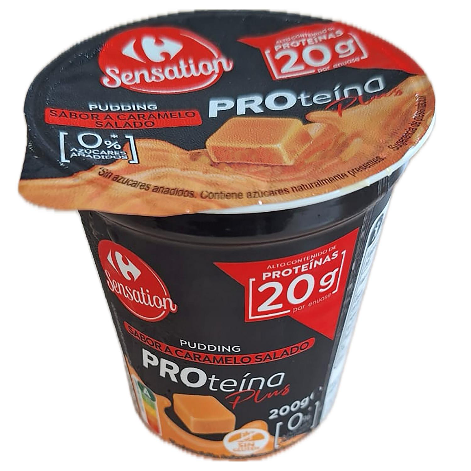 Pudding sabor a caramelo salado proteína plus Carrefour Sensation sin ...