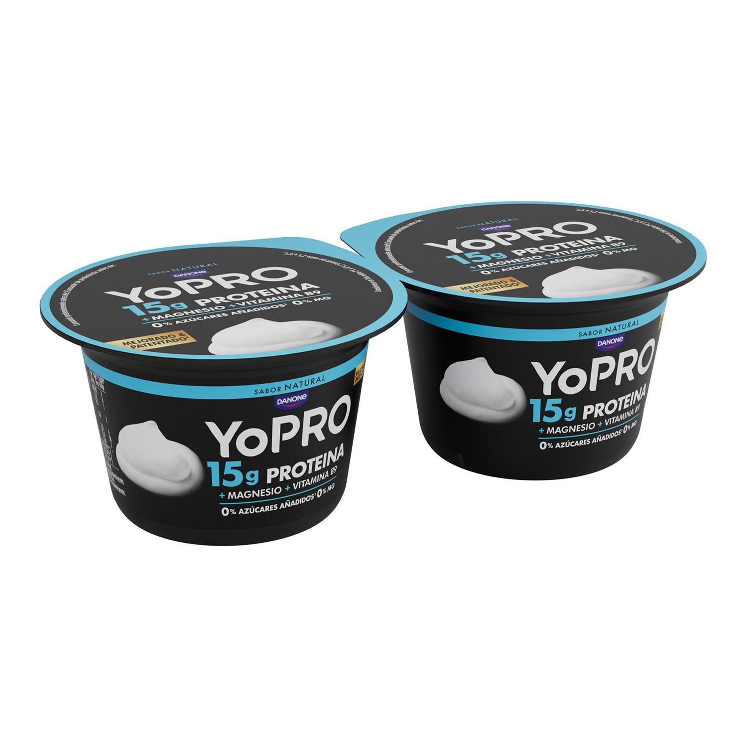 Yogur de proteínas desnatado natural Danone Yopro sin azúcar añadido ...