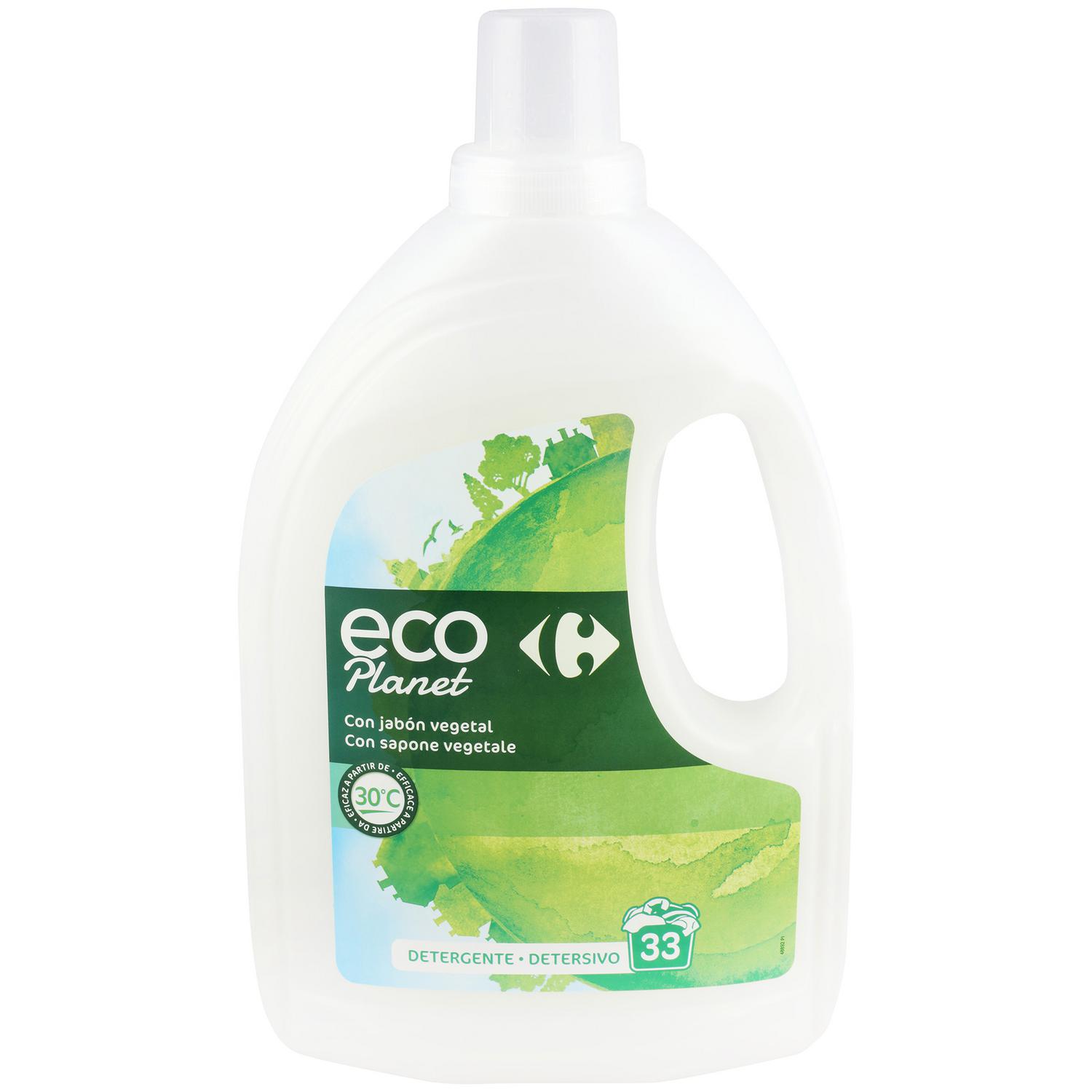 Detergente liquido con jabón vegetal Eco Planet Carrefour 33 lavados ...