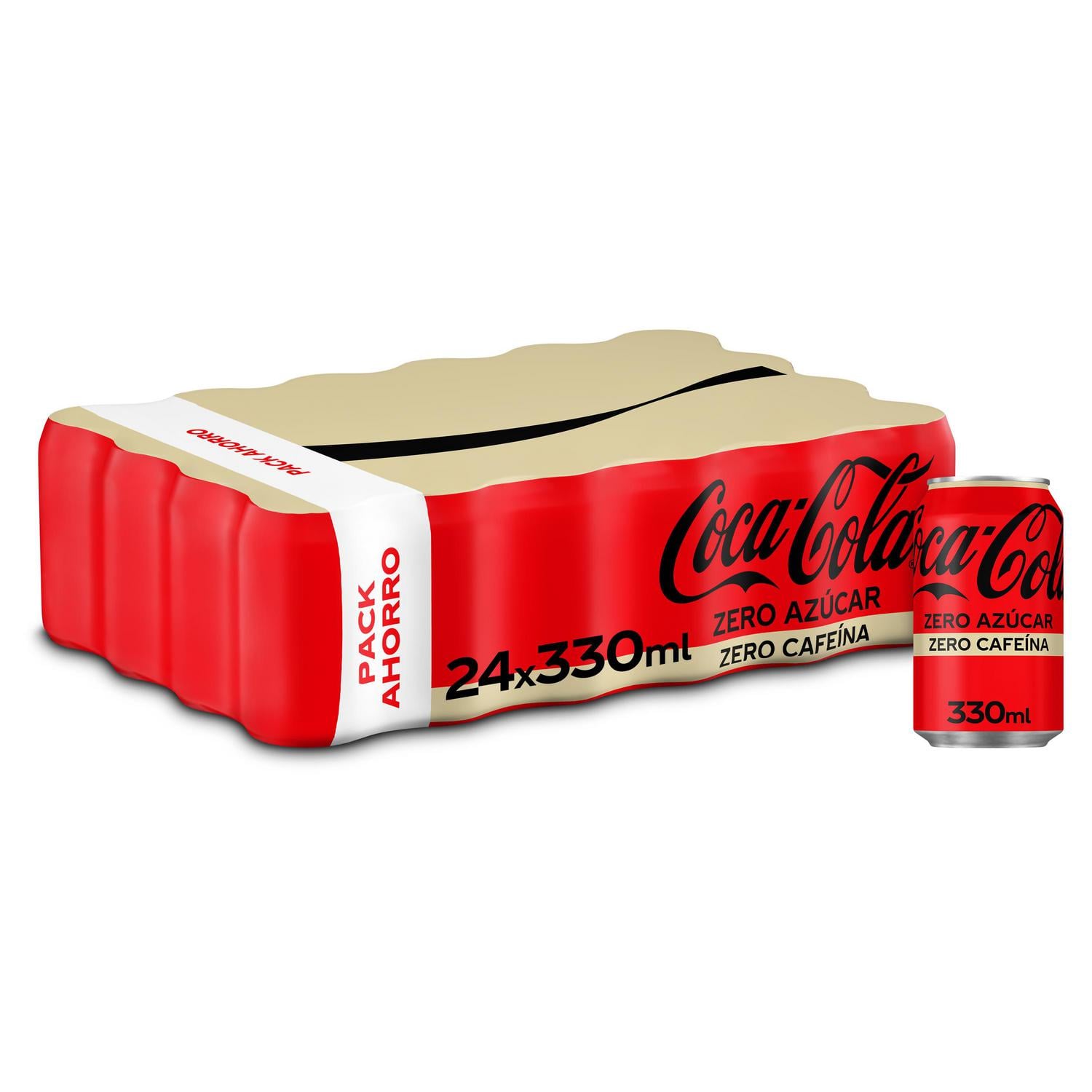 Coca Cola zero azúcar zero cafeína pack 24 latas 33 cl. en ...