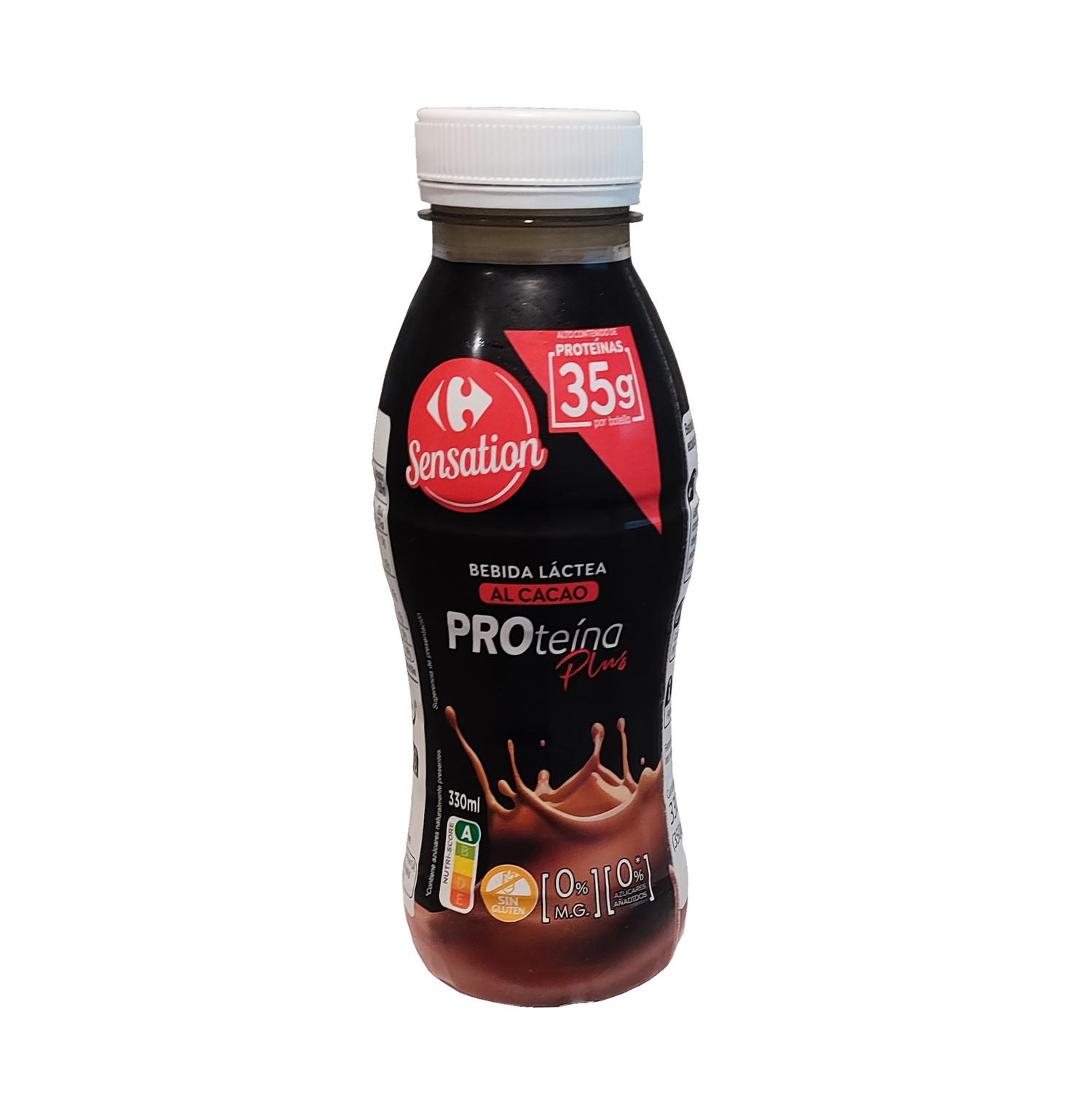 Bebida láctea desnatada al cacao Proteína Plus Carrefour Sensation sin ...