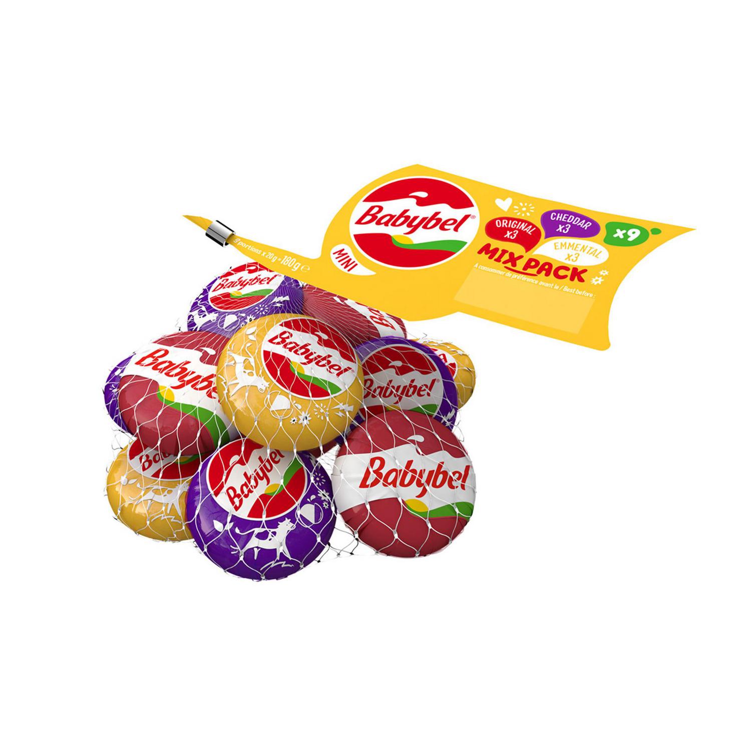 Queso Edam, Cheddar y Emmenthal tierno en porciones Mini Babybel sin ...