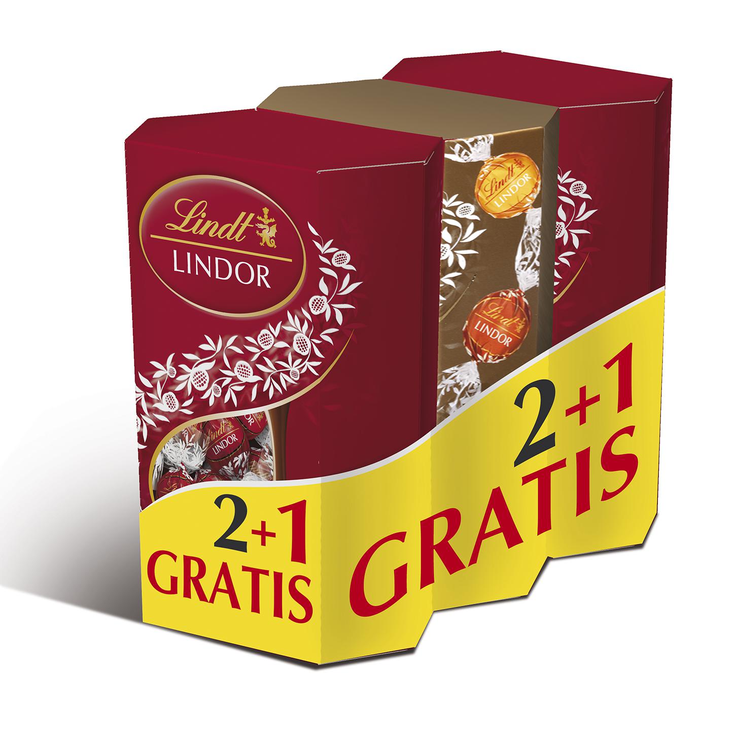 Bombones de chocolate con leche y surtidos Lindt Lindor pack de 2 ...