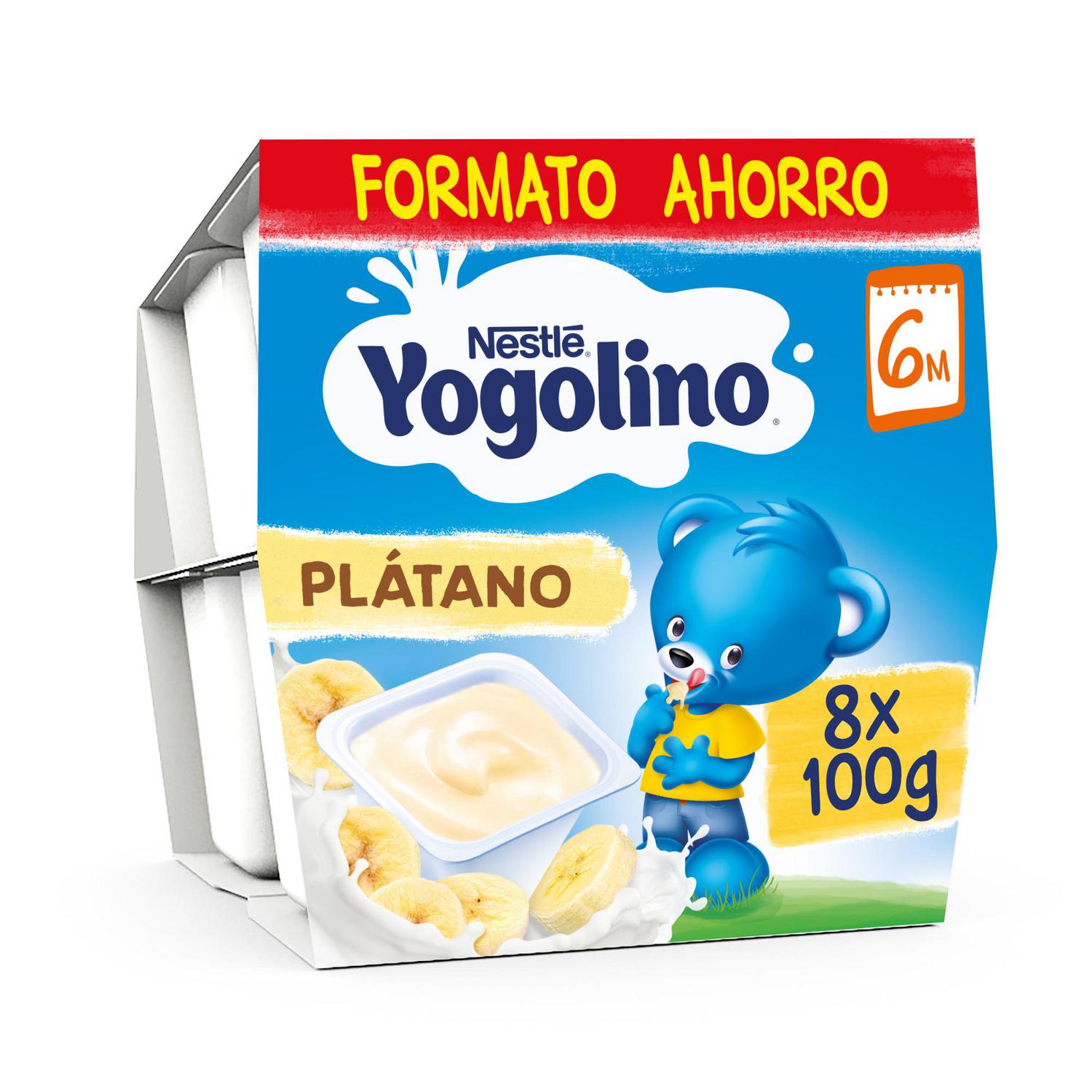 Postre lácteo de plátano desde 6 meses Nestlé Yogolino sin gluten pack ...