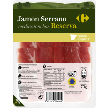 Jamón Serrano e Ibérico Envasado - Carrefour Supermercado compra online