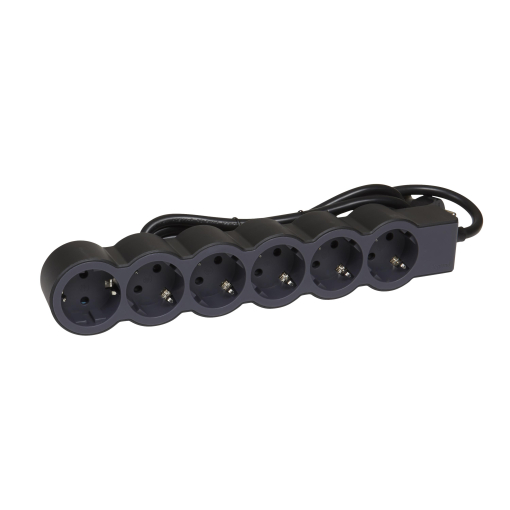 Base Múltiple Estándar 6X2P+T 1,5 m Negro | Ofertas Carrefour Online