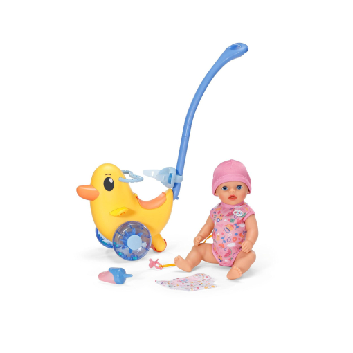 Baby Born Lena Paseo con Patito Berta, Muñeco de 36 cm con 6 funciones ...