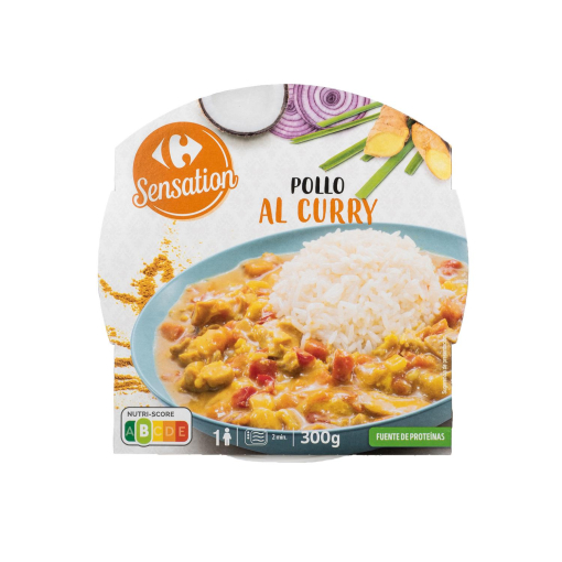 Pollo al curry Sensation Carrefour 300 g. | Supermercado Online Carrefour
