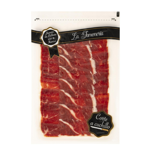 Jamón de Bellota Ibérico 100% Raza Ibérica en lonchas corte a cuchillo ...