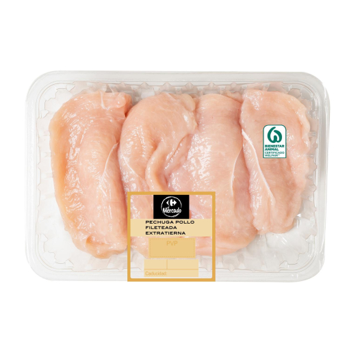 Filetes de Pechuga Marinada de Pollo Carrefour 450 g aprox ...