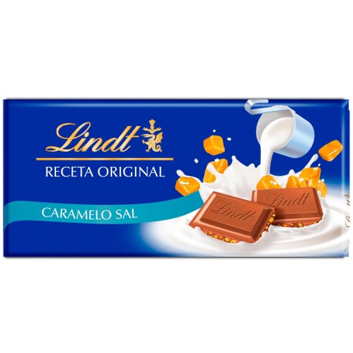 Chocolate con leche y caramelo salado Lindt 100 g. | Supermercado ...