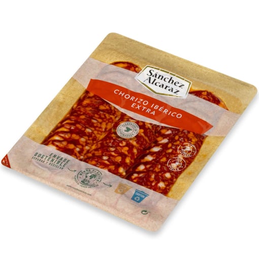 Chorizo Ibérico Extra 50% Raza Ibérica en lonchas Sánchez Alcaraz sin ...