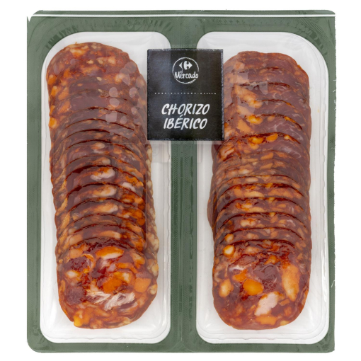 Chorizo ibérico en lonchas Carrefour El Mercado 2x62,5 g | Supermercado ...