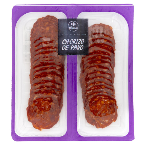 Chorizo de pavo en lonchas Carrefour El Mercado 2x75 g | Supermercado ...
