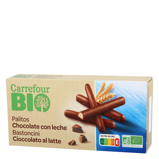Palitos de chocolate con leche Carrefour Bio 125 g. | Supermercado ...