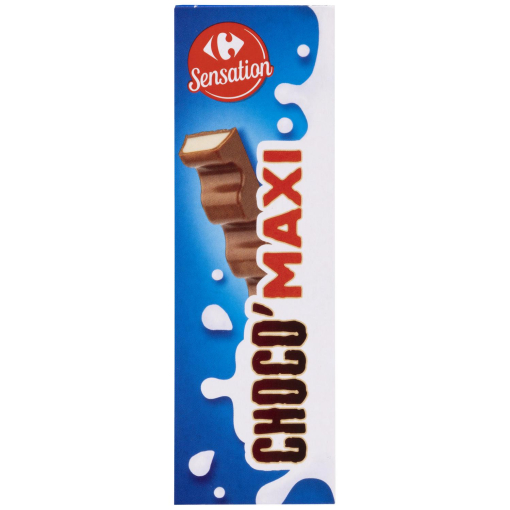 Barritas de crema de leche bañadas en chocolate Choco Maxi Carrefour ...