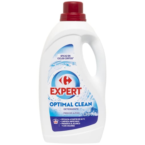 Detergente líquido optimal clean frescor alpino Expert Carrefour 44 ...