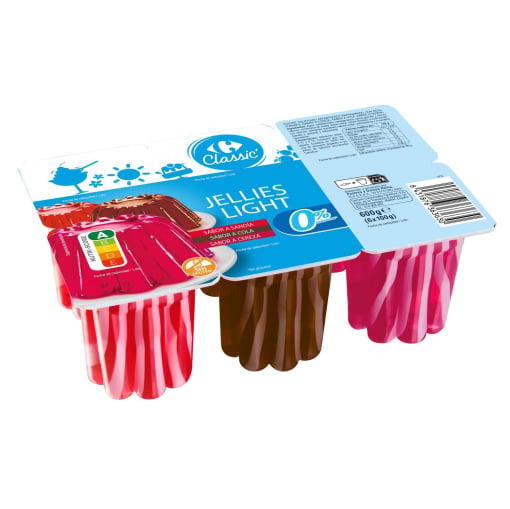 Gelatina sabor a cereza, cola y sandía sin azúcar añadido Carrefour ...