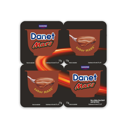 Natillas Mars Danone Danet pack de 4 unidades de 115 g. | Supermercado ...