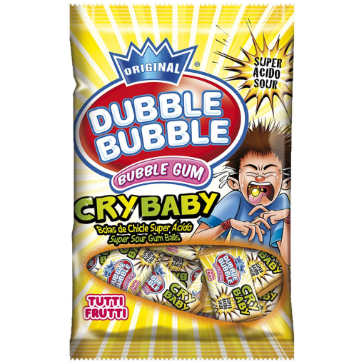 Chicle hinchable sabor tutti frutti Cry Baby Dubble Bubble sin gluten ...
