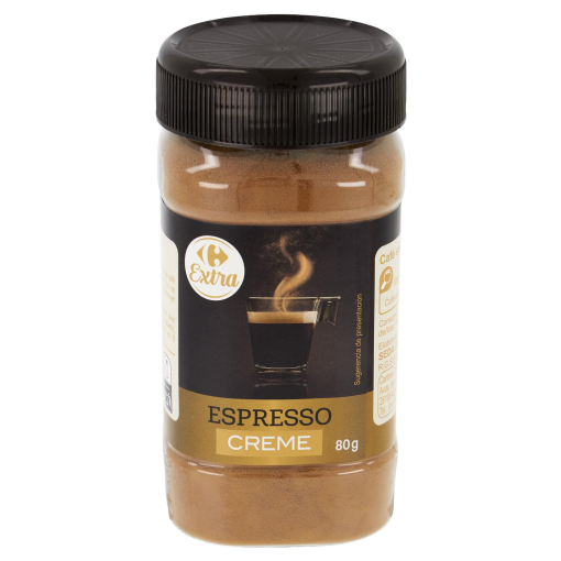 Café soluble espresso creme Carrefour Extra 80 g. | Supermercado Online ...