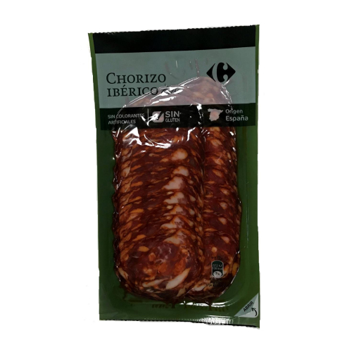 Chorizo Ibérico Extra en lonchas Carrefour sin gluten 80 g ...